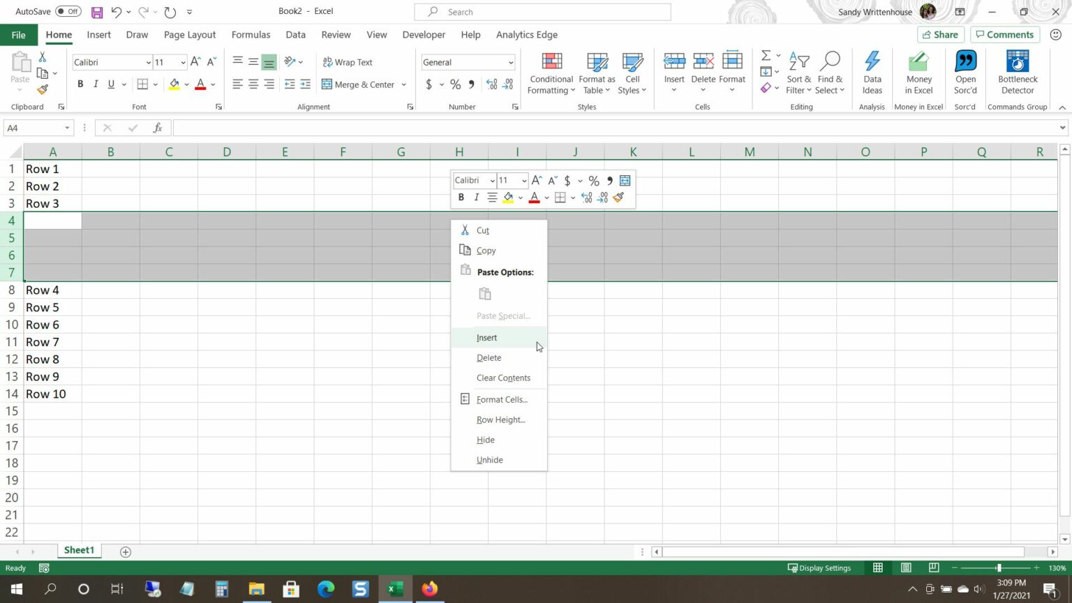 Så här infogar du flera rader i Excel - 2025 Så här infogar du flera rader i Excel - 2025